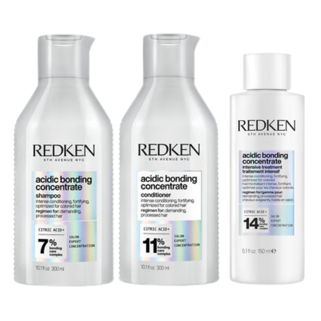Redken ABC Acidic Bonding Concentrate Shampoo, Conditioner & Treatment ...